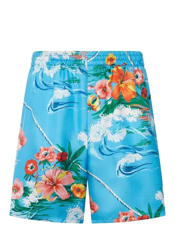 Gucci Printed Silk Twill Shorts - Multicolor