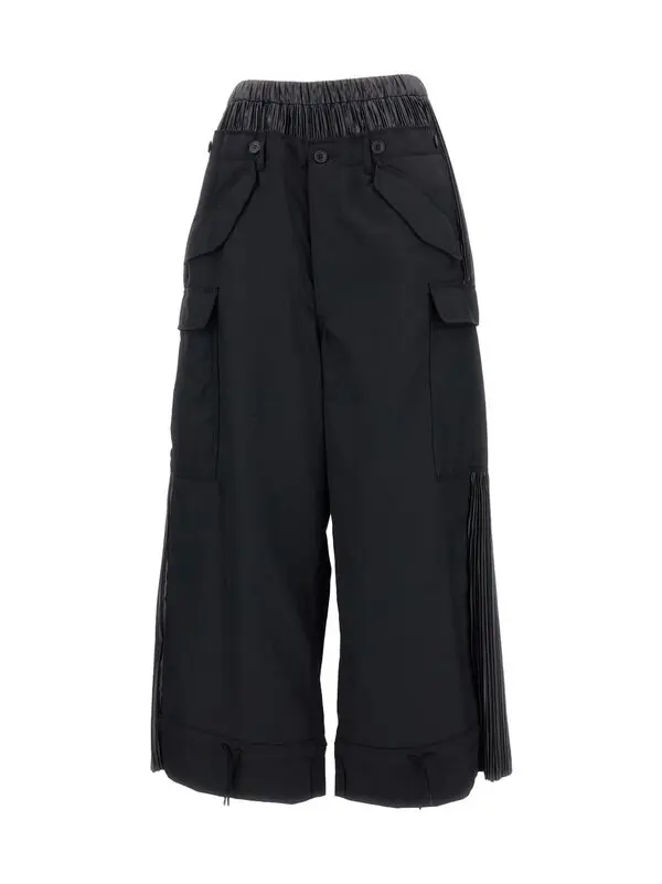 Junya Watanabe Wool Blend Baggy Cargo Trousers - Multicolor