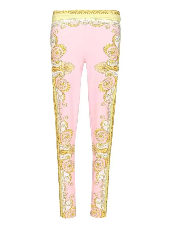 Versace Primavera Barocco Printed Leggings - Multicolor