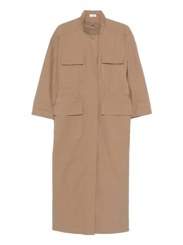 Brunello Cucinelli High Neck Day Dress - Cream