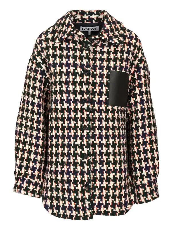 Loewe Oversized Wool And Alpaca Blend Shirt - Multicolor