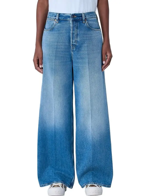 Gucci Wide-leg Five-pocket Denim Jeans - Blue