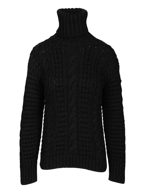 Moncler Virgin Wool Sweater - Black