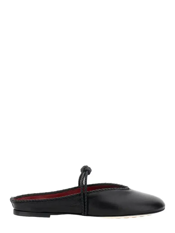 Bottega Veneta Rosa Leather Mules - Black