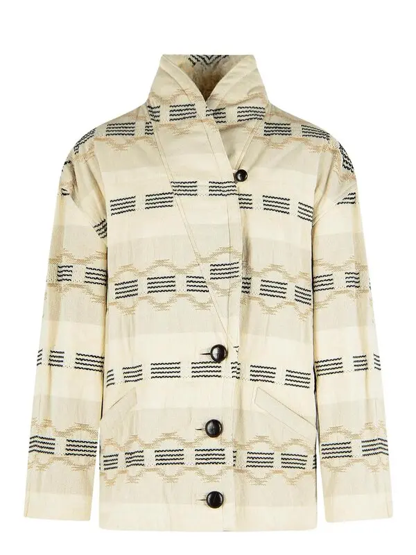 Isabel Marant Étoile Quayla Printed Cotton Blend Jacket - Cream