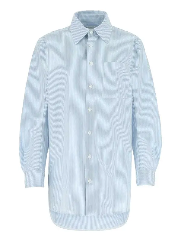 Bottega Veneta Embroidered Cotton Oversize Shirt - Multicolor