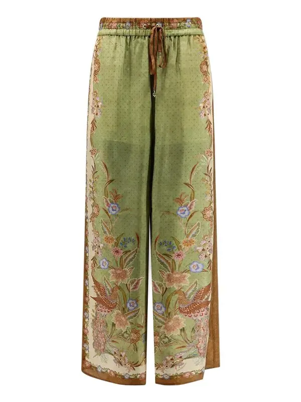 Zimmermann Indra Silk Trousers - Multicolor