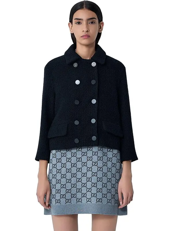 Gucci Wool-blend Double Breasted Jacket - Black