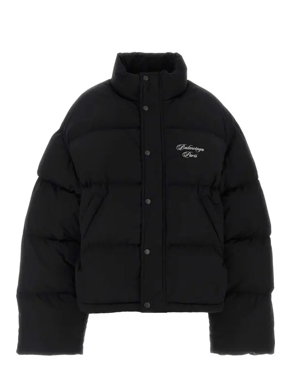 Balenciaga Cotton Blend Down Jacket - Black