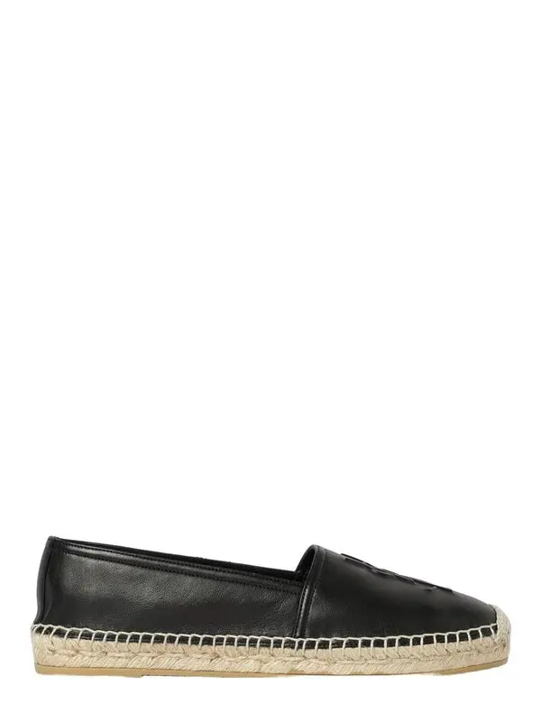 Saint Laurent Lamb Leather Espadrille - Black