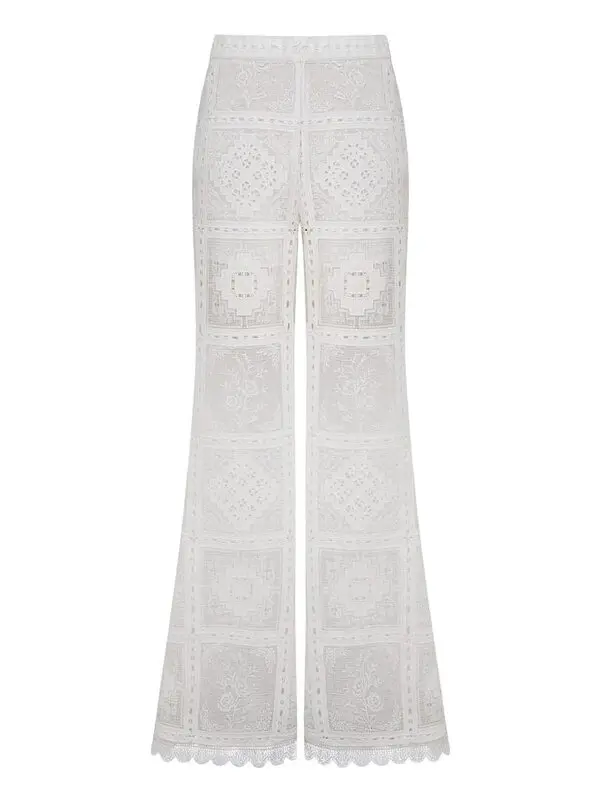 Zimmermann Aster Embroidered Trousers - Multicolor