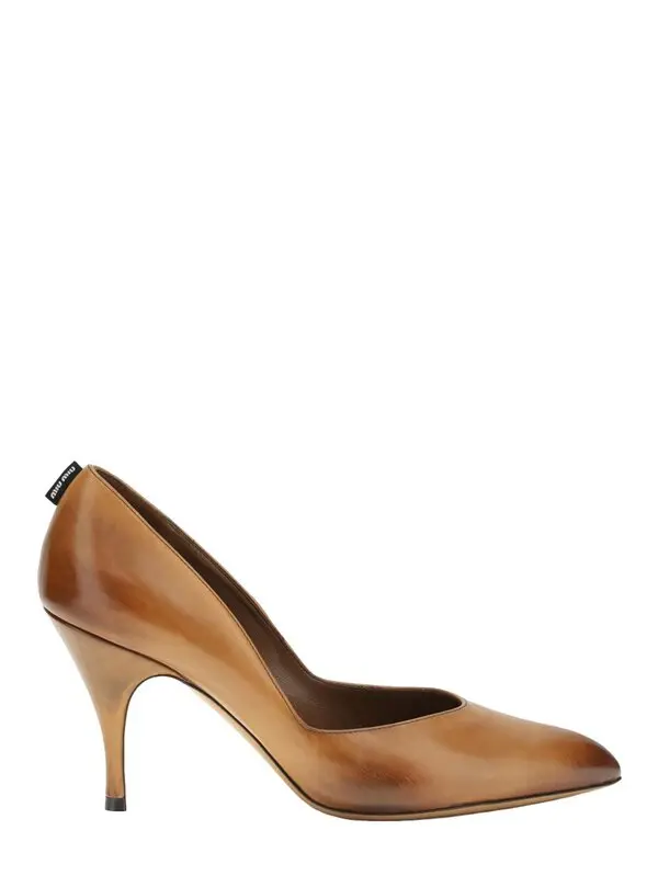 Miu Miu Leather Pumps - Brown