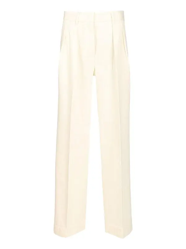 FORTE_FORTE Tailored Trousers - White