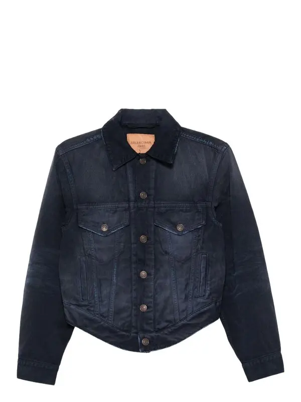 Balenciaga Cotton Denim Jacket - Multicolor