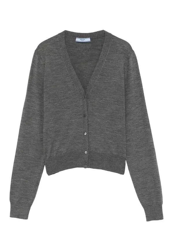 Prada Wool V-necked Cardigan - Multicolor