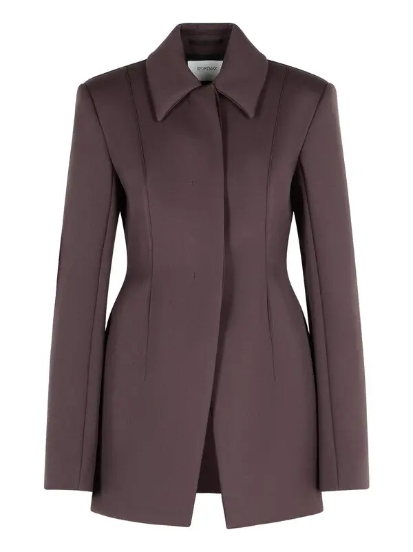 Sportmax Bacio Fitted Wool Blend Jacket - Brown