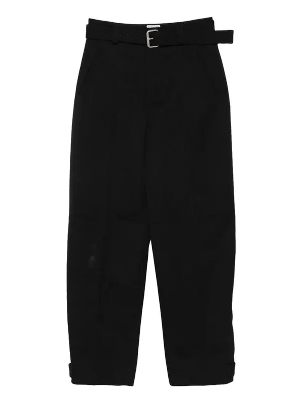 Bottega Veneta Wool Belted Pants - Black