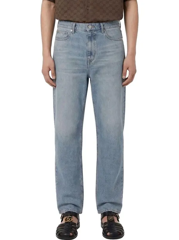 Gucci Stone Washed Denim Jeans - Blue