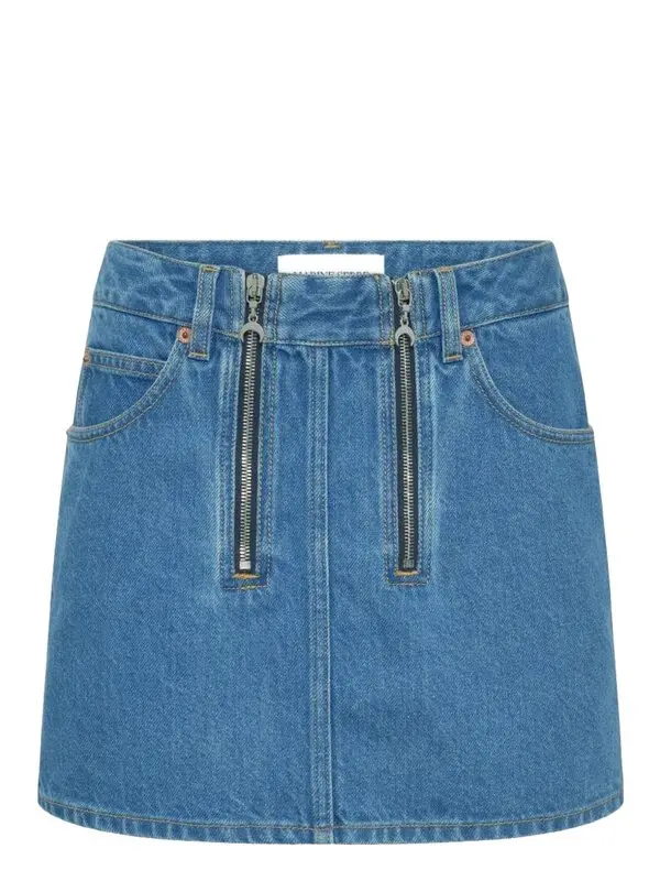 MARINE SERRE Denim Mini Skirt - Multicolor