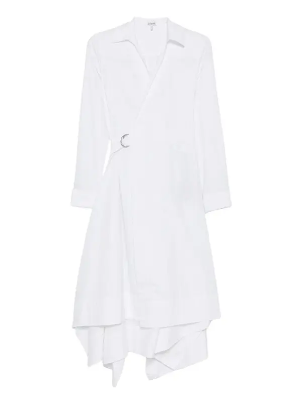 Loewe Cotton Draped Dress - Multicolor
