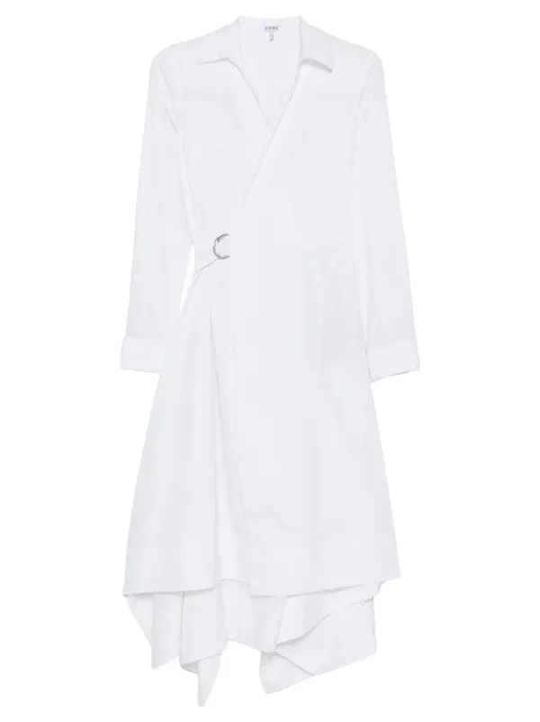 Loewe Cotton Draped Dress - Multicolor