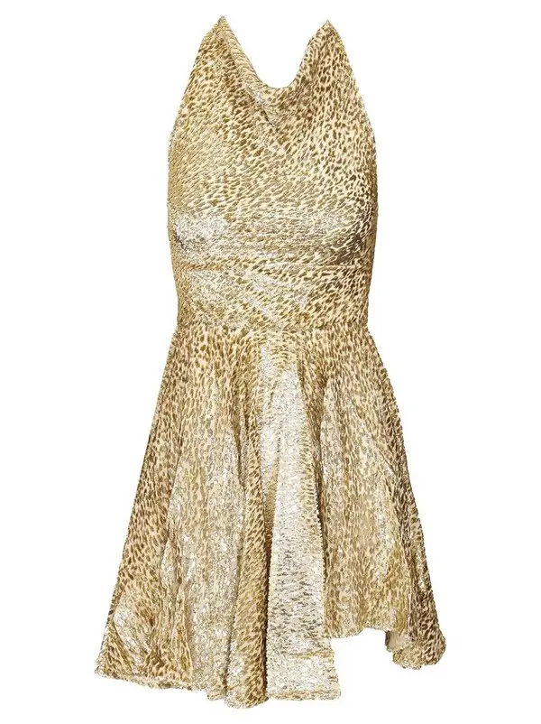 SELF-PORTRAIT Coupe Thread Mini Dress - Gold