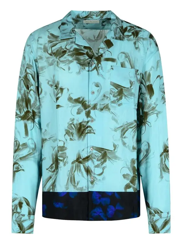 Dries Van Noten Light Viscose Shirt - Blue