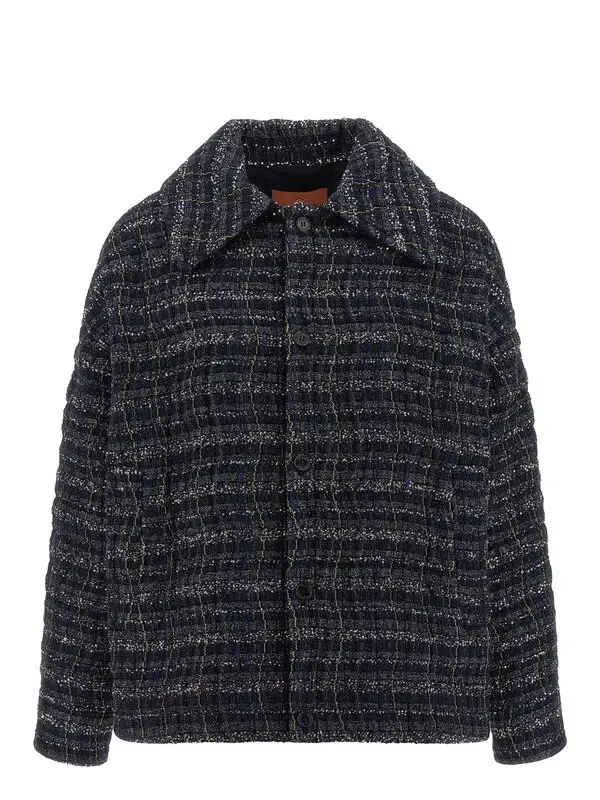 Missoni Textured Check Wave Overshirt - Blue