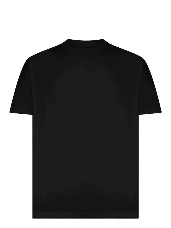 Etro Pegaso Embroidery Cotton T-shirt - Black