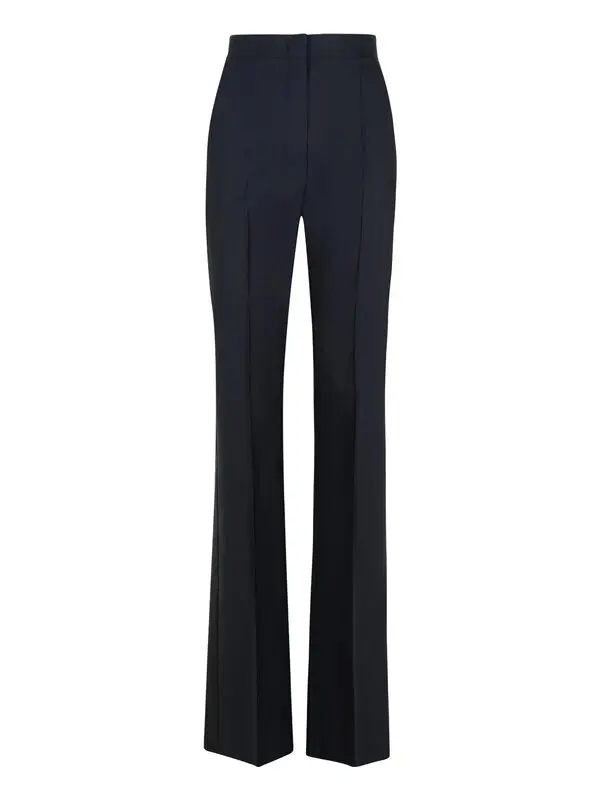 Max Mara Virgin Wool Blend Pants - Blue