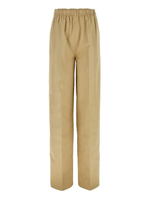 Prada Cotton Wide-leg Pant - Brown