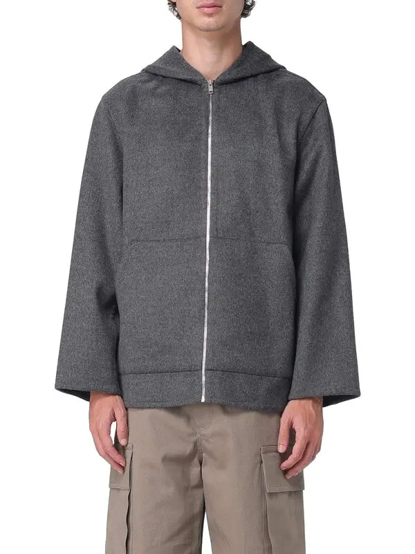 Bottega Veneta Hooded Zip-up Coat - Gray
