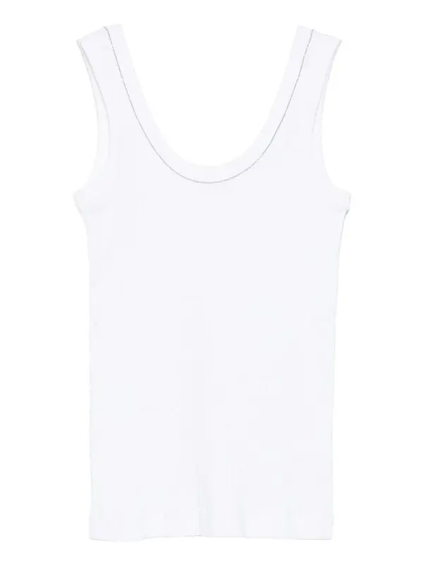 Brunello Cucinelli Sleeveless Scoop Neck Tank Top - Multicolor