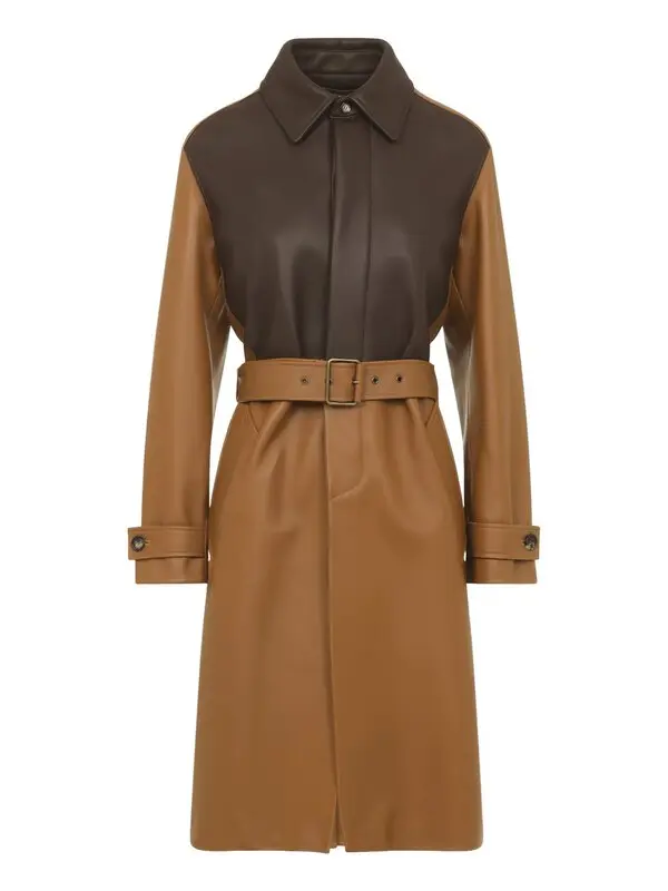 Loewe Lambskin Leather Trench Coat - Multicolor