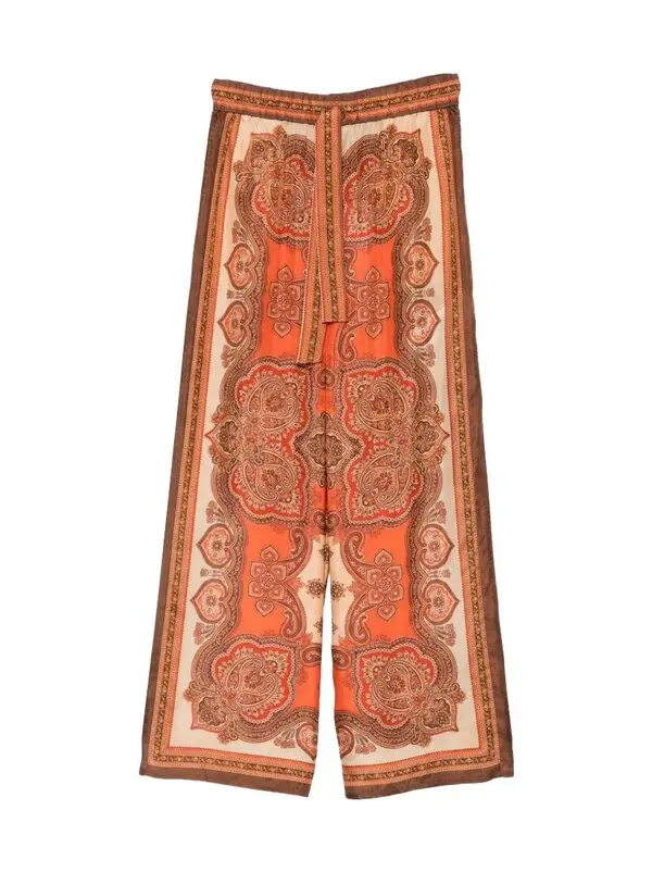 Zimmermann Mahon Printed Silk Trousers - Multicolor