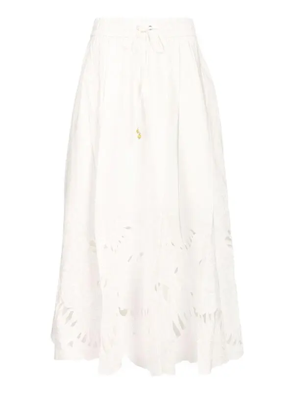 Zimmermann Mahon Cotton Midi Skirt - Multicolor