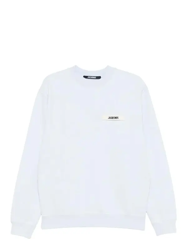Jacquemus Le Sweatshirt Gros Grain In Cotton - Blue