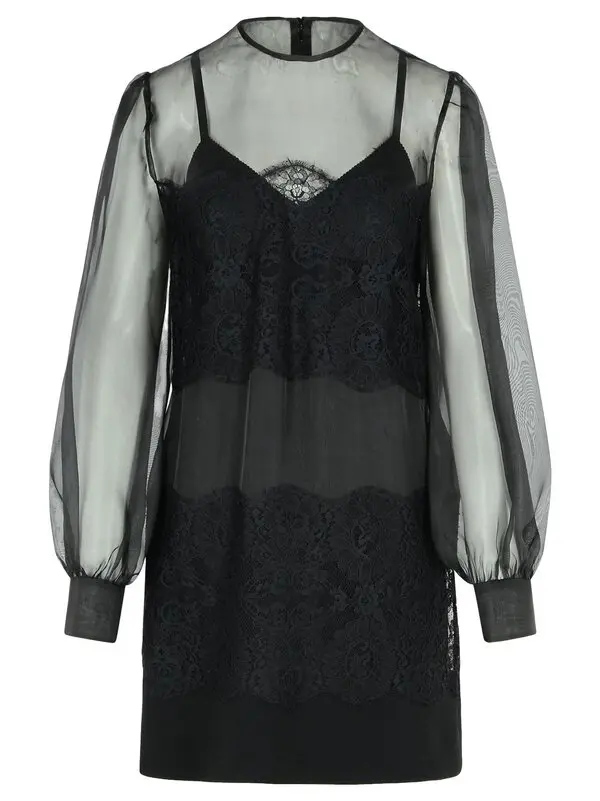 Dolce & Gabbana Silk Organza Dress - Black