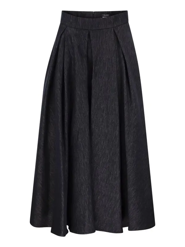 Max Mara Cotton Blend Midi Corolla Skirt - Multicolor