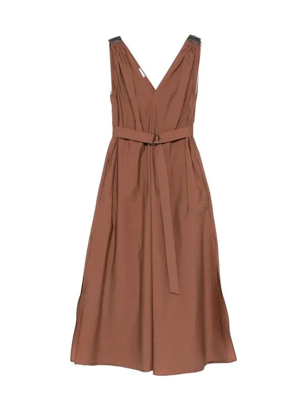 Brunello Cucinelli Cotton Long Dress - Multicolor