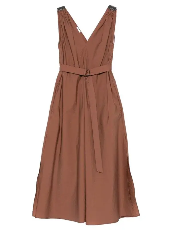 Brunello Cucinelli Cotton Long Dress - Multicolor