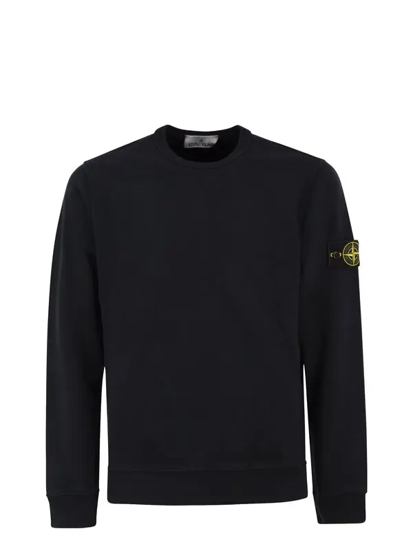 Stone Island Cotton Crew Neck Sweatshirt - Blue