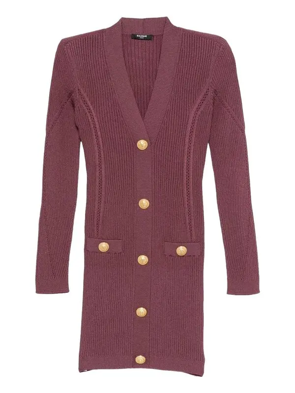 Balmain V-necked Short Dress - Multicolor