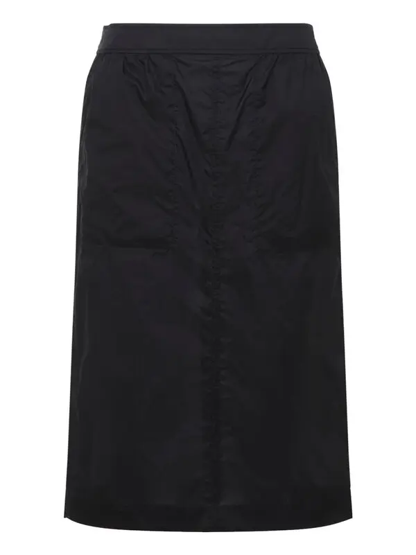Saint Laurent Semi-sheer Pencil Midi Skirt - Black