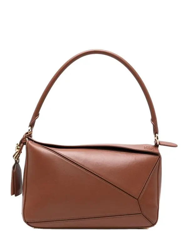 Loewe Puzzle Featherlight Medium Leather Handbag - Multicolor