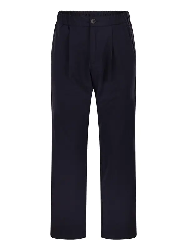 Herno Stretch Techno-nylon Jogger Trousers With Pleats - Multicolor