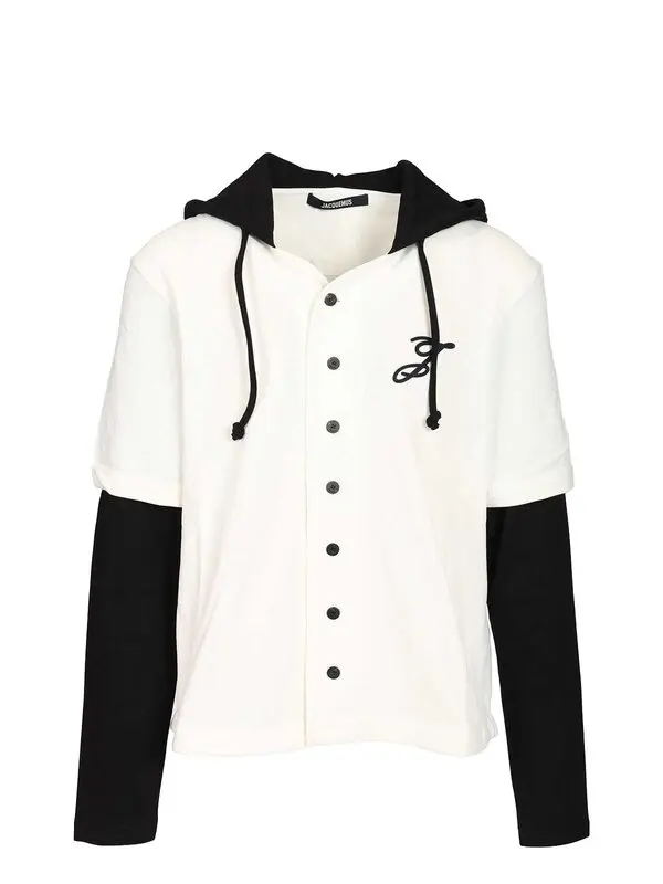 Jacquemus J" Embroidered Layered Baseball T-shirt - White