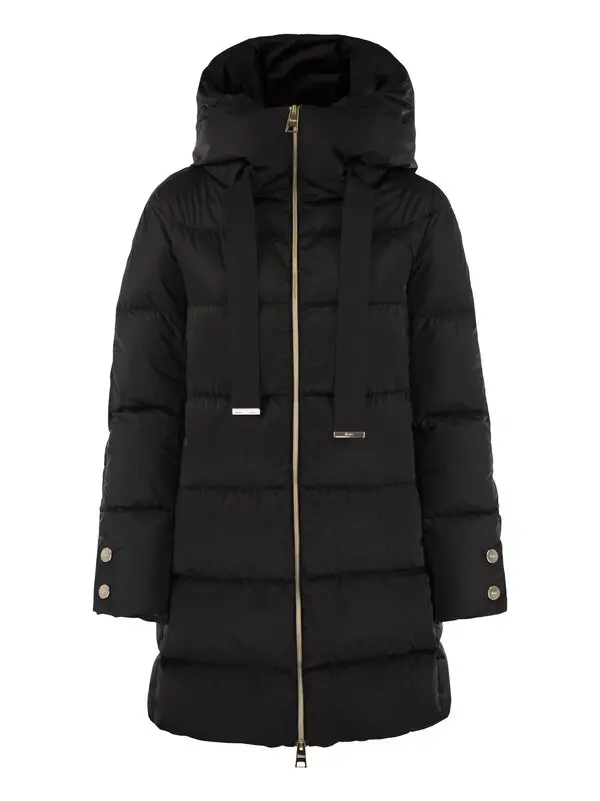 Herno A-shape Down Jacket With Hood - Black