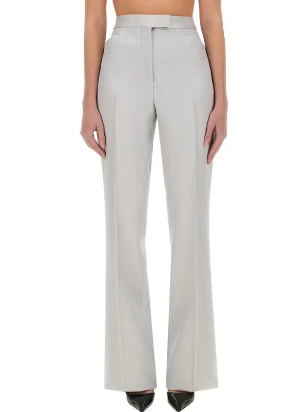 TOM FORD Wide Leg Tuxedo Tailored Pants - Gray