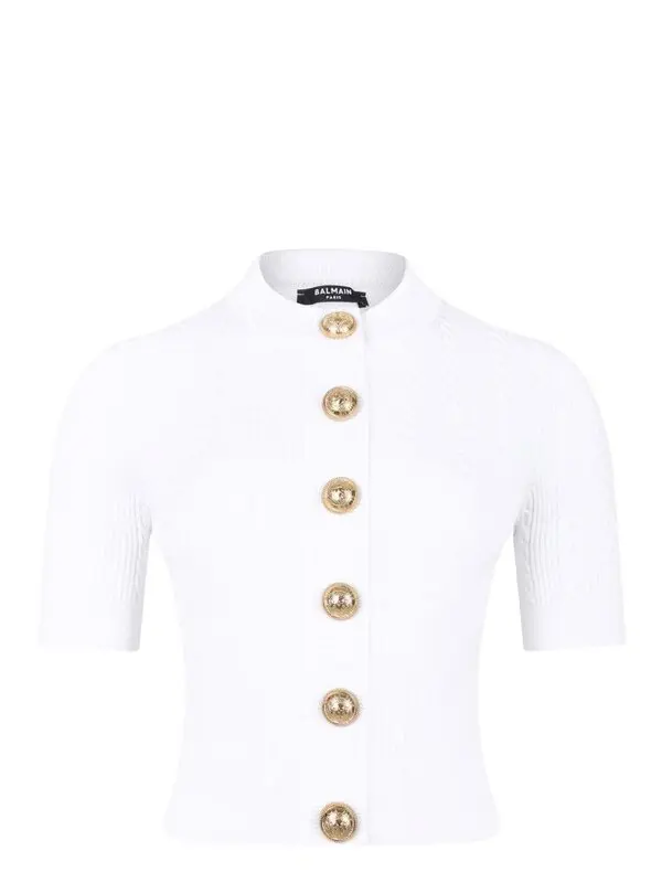 Balmain Crewneck Cardigan - Multicolor
